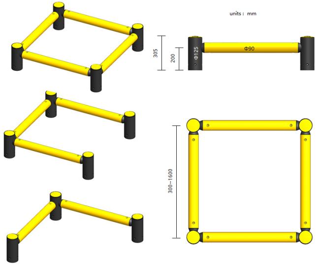 LA-1 Building Post Safety Barrier