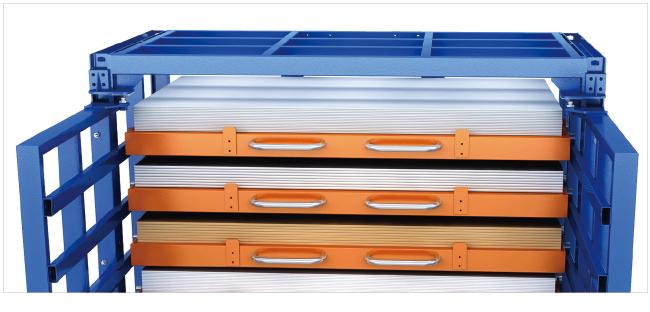 Roll Out Metal Structure Rack Heavy Duty Manual Horizontal Sheet Metal Storage Rack Industrial Use