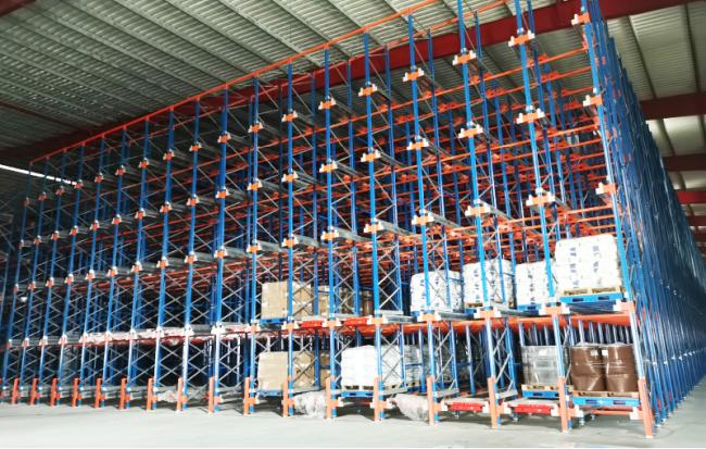 Radio Shuttle Pallet Racking Warehouse Storage Four Entry Way Shuttle High Speed Pallet Equipment Radio Car Racking