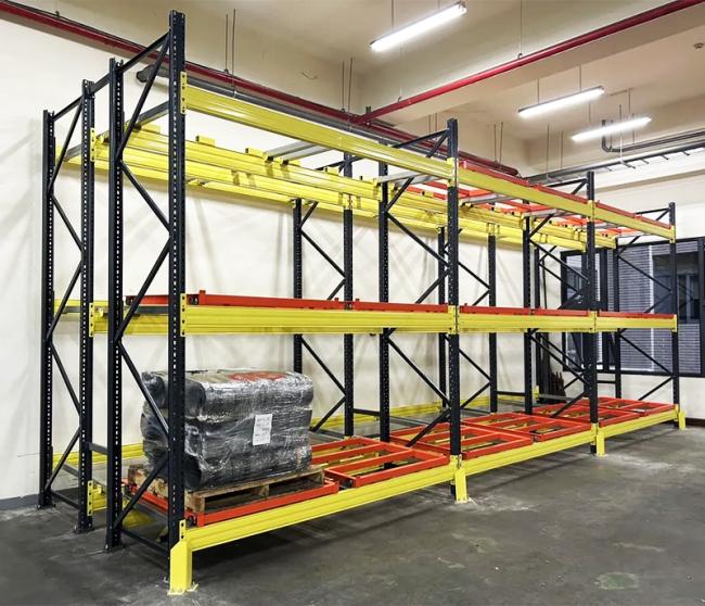 Push Back Pallet Rack High Density Warehouse Storag Rack
