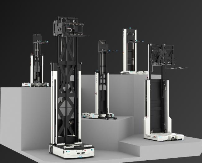 Very Narrow Aisle Fork-type Autonomous Mobile Robot