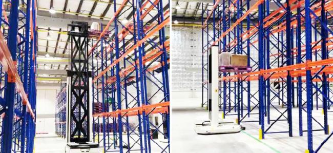 Very Narrow Aisle Fork-type Autonomous Mobile Robot