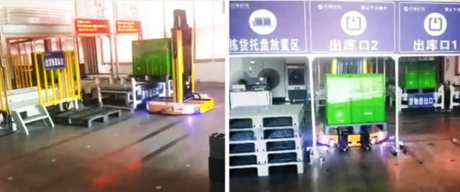 Very Narrow Aisle Fork-type Autonomous Mobile Robot