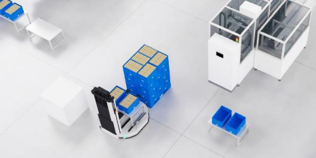 Very Narrow Aisle Fork-type Autonomous Mobile Robot