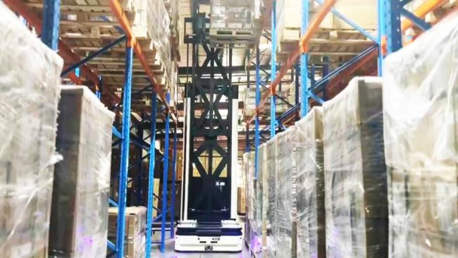 Very Narrow Aisle Fork-type Autonomous Mobile Robot