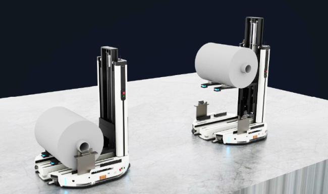 Very Narrow Aisle Fork-type Autonomous Mobile Robot