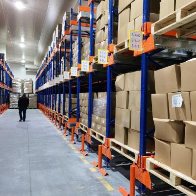 China Radio Shuttle Rack Warehouse Storage Racking pallet runner rack system Shuttle Rack For Cold Storage for sale