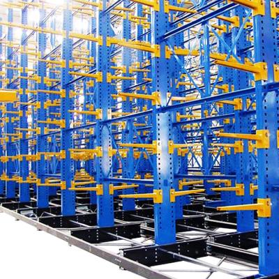 China Heavy Duty Storage Cantilever Rack Electric Mobile Cantilever Racking for Pipe Sheets Long Materials for sale