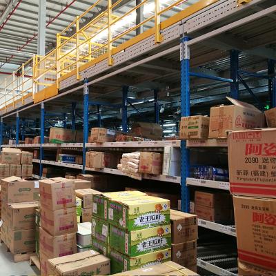 China A25: Mezzanine Racking Supported By Carton Flow Rack,Multi-Tier Rack,Warehouse Storage Rack for sale