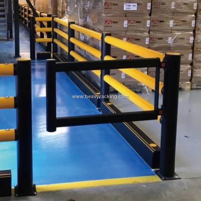 China Pedestrian Guardrail Swing Gate Swinging Door Warehouse Safety Barrier Traffic Guardrails for sale