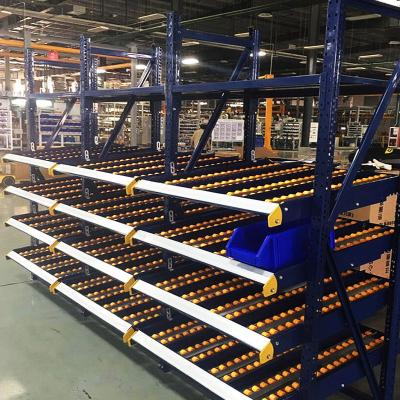 China B28 Carton Flow Rack Picking Racking Gravity Flow Roller Racking Warehouse Storage Rack for sale