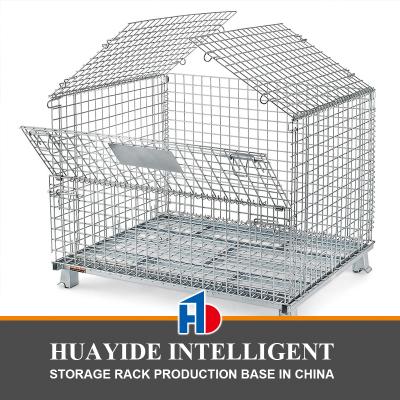 B42 Jaula de almacenamiento para almacenamiento logístico ASRS Contenedor plegable de malla de alambre