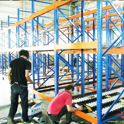 China C11: High Quality FIFO Gravity Carton Flow Rack Pallet Rack System Pallet Flow Racking Warehouse Equipment for sale