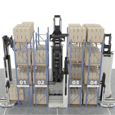China VFR,VNA Fork-Type AMR,Very Narrow Aisle Fork-Type Autonomous Mobile Robot,Warehouse Automation And Logistics Industry Automatically Organize And Stack Pallets Handling Robot for sale