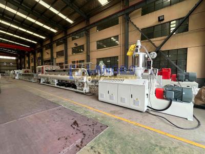 China 20-110mm Langbo Plant Plastic HDPE PE Water Drainage Pipe Extruder Agricultural Drip Irrigation Hose Extrusion Making Machine for sale
