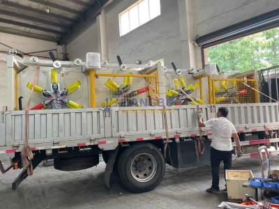 China Bobinadora de plástico de disco doble totalmente automática para bobinas de HDPE / Pert / LDPE de 16-63 mm para un rango de bobinado de 1600-3200 mm en venta