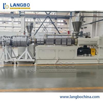 China CE ISO Pvc Pipe Extrusion Machine 80/156 Conical Twin Screw Extruder for sale