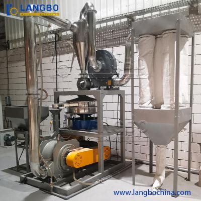 China High Capacity 500-1000KG/HR Plastics Pellet Recycling Pulverizer With 37KW Motor Power for sale