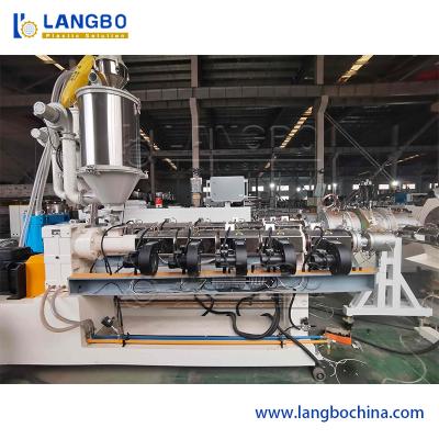 China PE Pipe Extrusion Machine with Vacuum Calibration for Water Supply Pipes and 45KW Extruder Power for sale