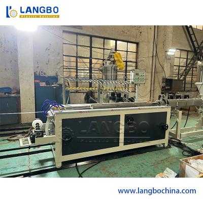 China Plastic PP / PE / LDPE Soft PVC Transparent Profile Extruder Making Machine for sale