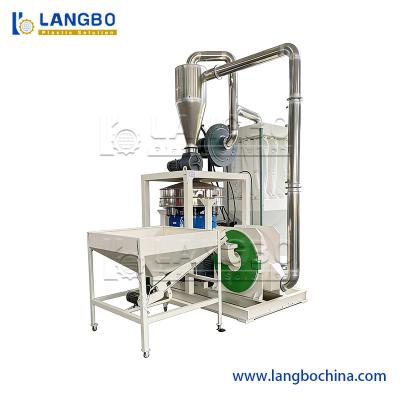 China Automatic PE LDPE HDPE LLDPE PP PVC Pet EVA PS ABS Powder Plastic Pulverizer Grinding Milling Recycling Machine for sale