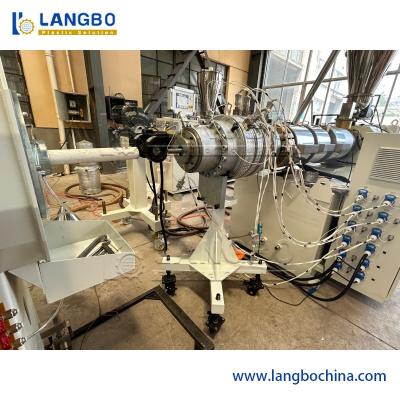 China PVC Sewer Drainage Plastic Pipe Cable Duct Water Supply Solid Wall Extrusion Making Machine for sale