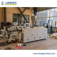 China PVC Pipe Extrusion Line 16-63mm Double Strands Adjustable Cutting Speed for sale