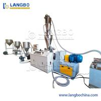 China PVC Plastic Granulator Pelletizing Line Conical Twin Screw Extruder 150-800 kg/h Hot Cutting for sale