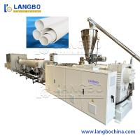 China Conical Twin Screw PVC Pipe Extrusion Line 110mm with ABB Inverter and Omron Sensor for sale