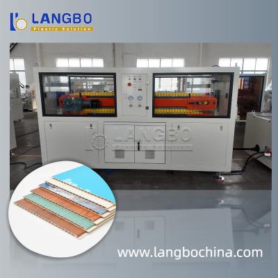China PVC Wall Panel Extrusion Line with Profile Geometry Accuracy Control, 22KW Motor Power, and Water Cooling System for Commercial Interior Decoration for sale