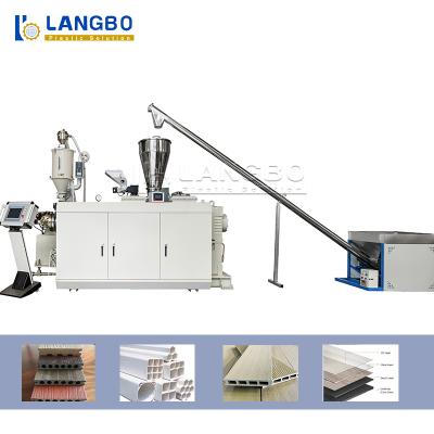 China CE Certificate PVC Profile Extrusion Line With Conical Twin Screw Extruder 37KW Motor Power for sale