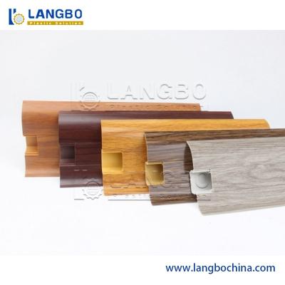 China PVC Skirting Board with hollow and solid structures for residential interiors for sale