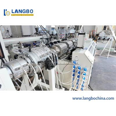 China PVC Pipe Extrusion Machine with 16–630mm Pipe Range for Water Supply Pipe Applications and 250KG/H Output Capacity for sale