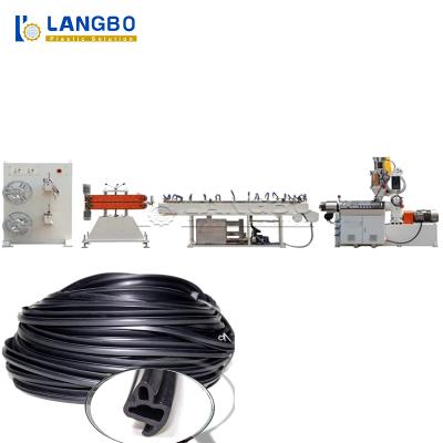 China PVC Seal Strip Extrusion Machine with 3-50mm Precision Die Head Complete Inner Cooling System and PLC Control for sale