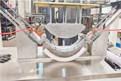 China PLC Control Pipe Bending Machine for PVC UPVC Tubes with 120-800kg/hr Output and 45 or 90 Degree Expansion for sale
