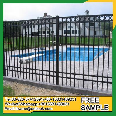China Ludington black aluminum fence ornamental picket fencing for sale