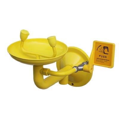 China Stainless Steel eyewasher Wall Mounted Eyewash Station with ABS coating  round bracket Safety Equipment for sale