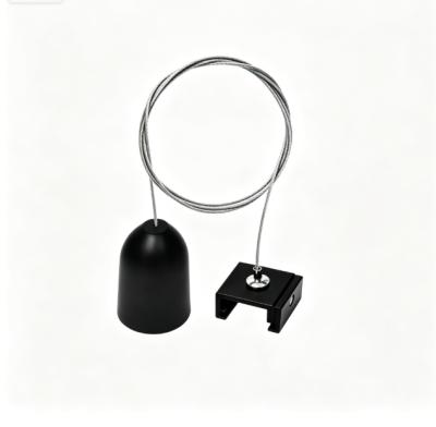 China Black Plastic Round Ceiling Canopy Adjustable Cable Gripper for Track Light for sale