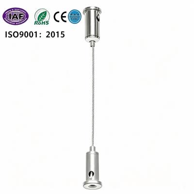 China Stepped-Barrel Cable Gripper with 180-Degree Swivel Joint and Solid Brass Construction for LED Linear Light Suspension Kit for sale