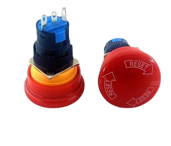 Quality Directly supplied 16mm emergency stop button switch, large head emergency stop for sale