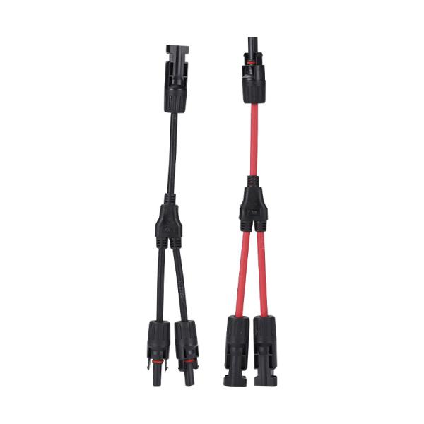 Quality Y-type 3-way 1000V 6mm² MC4 photovoltaic connector for solar panel parallel connection, capable of splitting a solar panel into two for sale