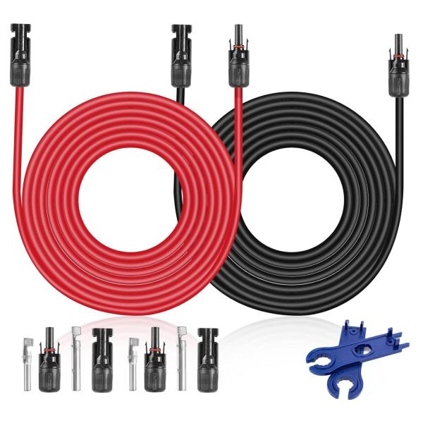 Quality Photovoltaic panel extension cable, 4/6 square solar panel connecting wire, MC4 connector, DC cable for sale