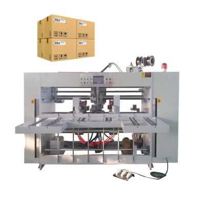 China PLC Double Piece Semi Auto Box Stitching Machine For Carton Box for sale