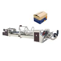China Corrugated Paperboard Automatic Folding Gluing Machine Box Stitching High Safety for sale