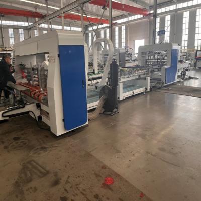 China Fully Computer Control Automatic Double Scorer Corrugated Paperboard Folder Gluer PP Box for sale
