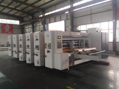 Cina macchina di Slotter della stampante di 1200x2400 Flexo per la fabbricazione del rendimento energetico del contenitore di cartone in vendita