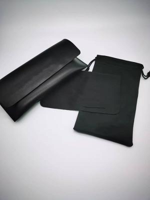 Cina Stoccaggio morbido di cuoio di occhiali del mutispandex della cassa degli occhiali da sole dell'unità di elaborazione del nero di Vogue in vendita