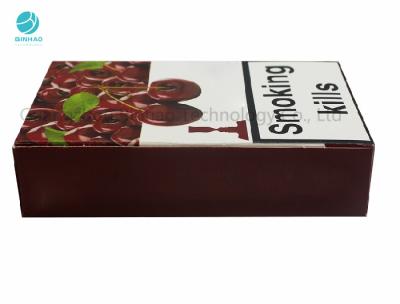 Cina Le portasigarette vetrose rosse Shisha del cartone rivestono la timbratura e la stampa UV della stagnola in vendita