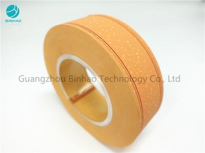 中国 ペーパー注文のロゴの巻きたばこ用紙をひっくり返す熱い押す黄色いコルク 販売のため