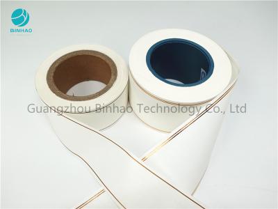 中国 ペーパーをひっくり返す52のMmの白い金ラインを包むタバコ フィルター棒 販売のため